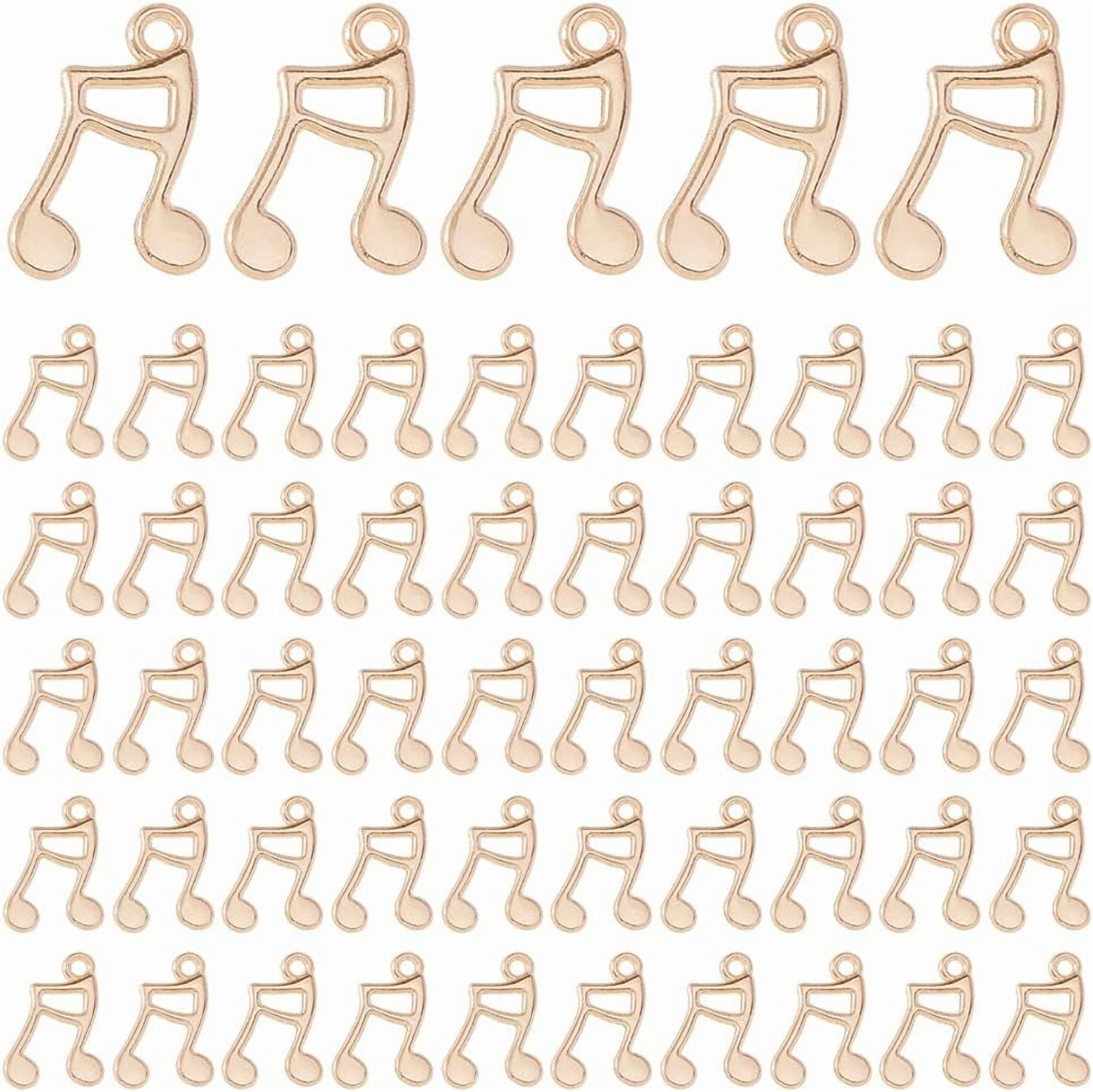 100Pcs Musical Instrument Charms Musical Symbol Note Charm Music Theme ...