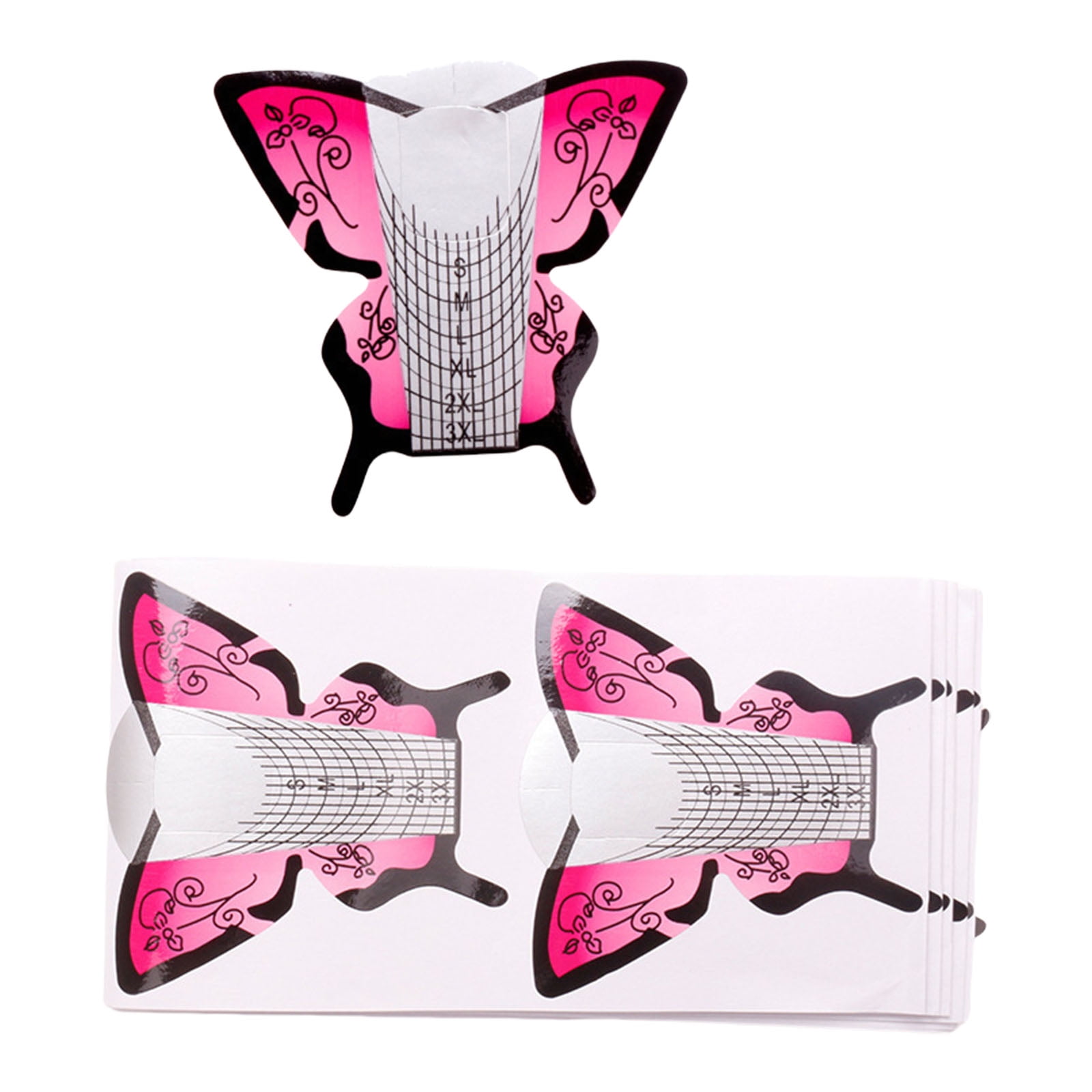 100Pcs Nails Forms For Extensions Manicure Training Supplies Suitable For Different Skill Levels ...