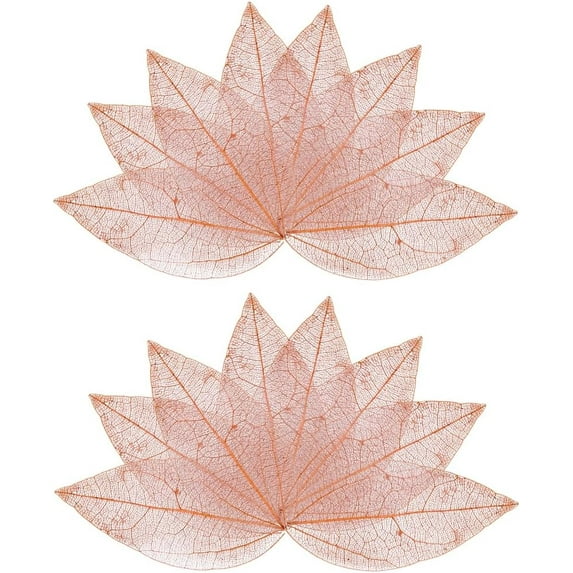 100Pcs Natural Ficus Religiosa Leaves 4.5-5mm Brownish Red Artificial ...