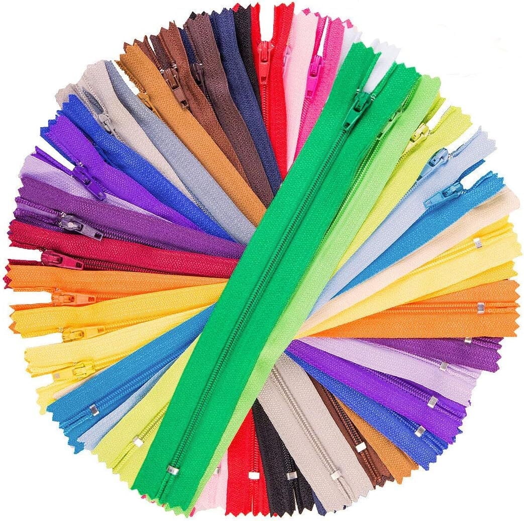 100Pcs Nylon Coil Zippers Sewing Zippers for Tailor Sewing in 20 ...