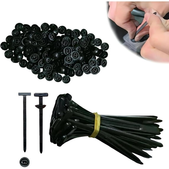 100Pcs Nylon Universal Cable Tie Buckle, 2026 New Heavy Duty Self ...