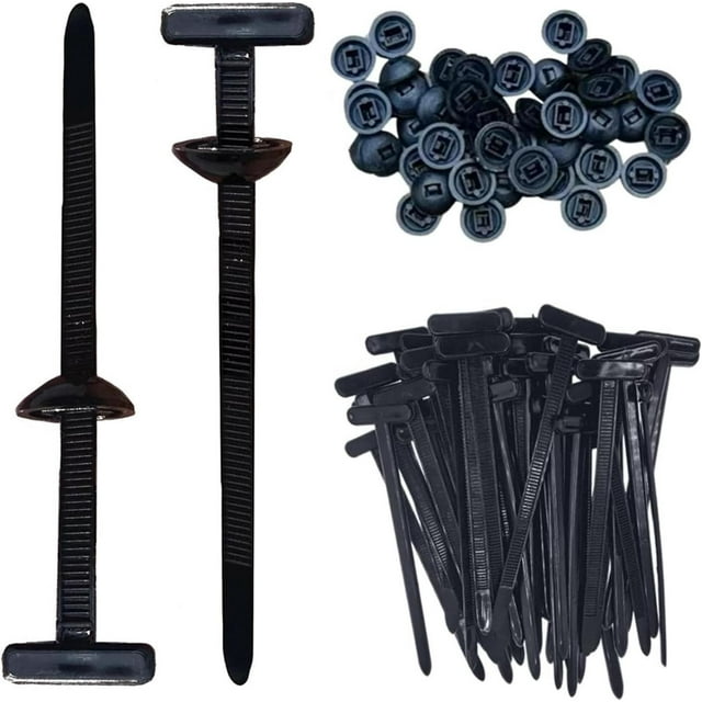 100Pcs Nylon Universal Cable Tie Buckle, Heavy Duty Self-Locking Nylon ...