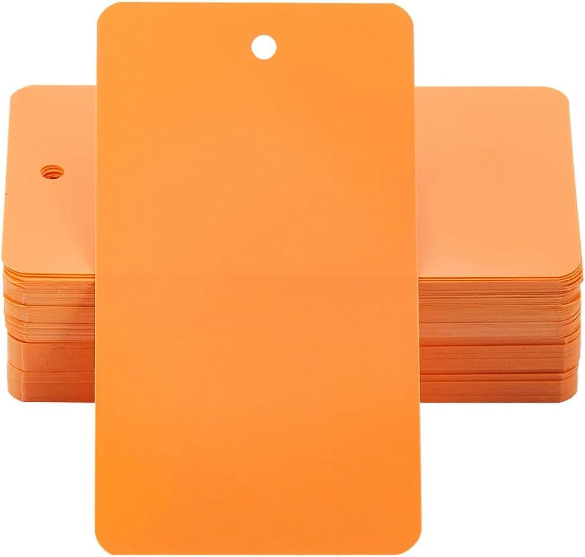 100Pcs Orange Waterproof Tags Blank Plastic Labeling Tags 5 x 9cm ...
