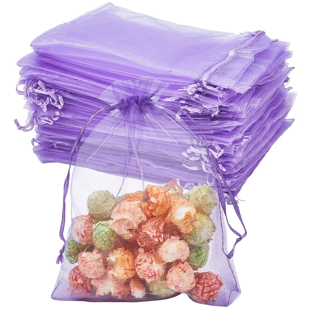 100Pcs Organza Bags Jewellery Storage Pouches Wedding Favour Party Mesh ...
