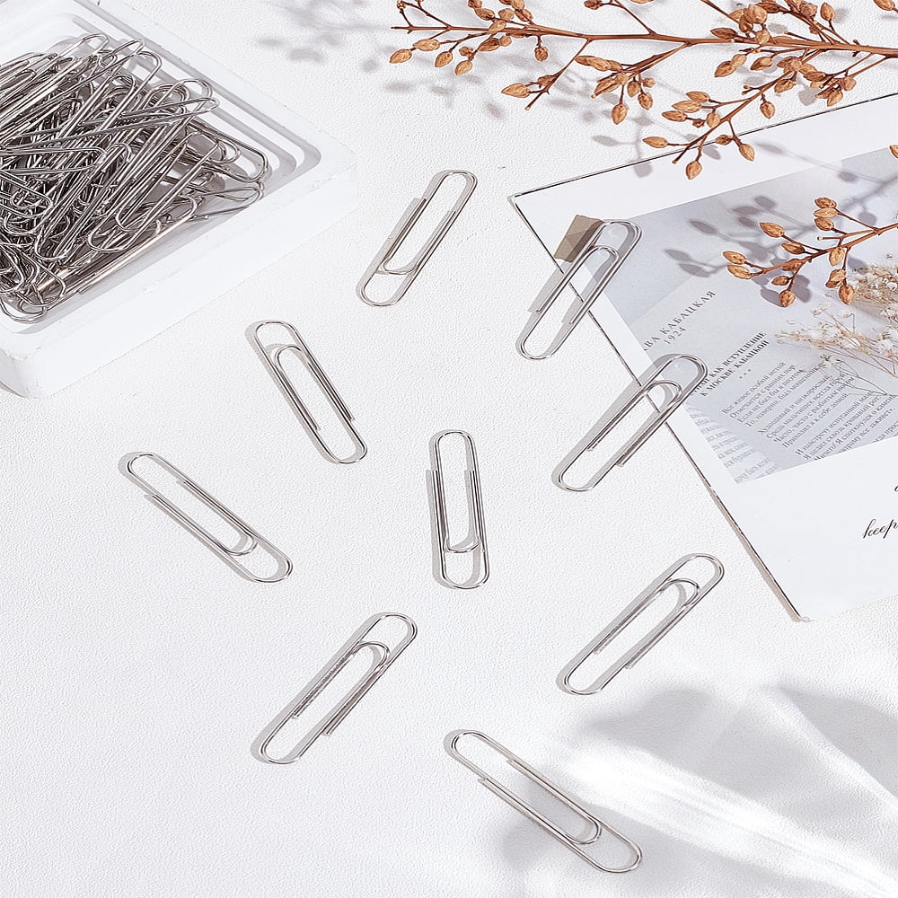 100Pcs Oval Large Paper Clips Cute Paperclips Funny Bookmark Marking ...