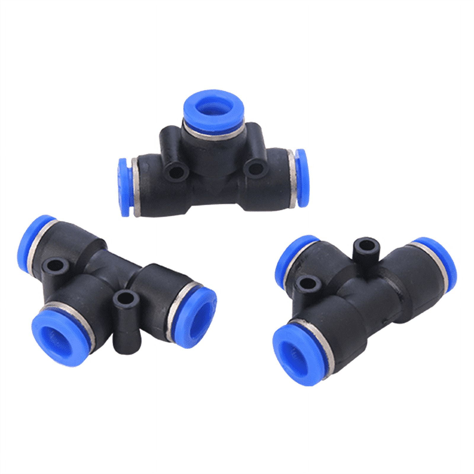 100Pcs PE Pneumatic Fittings Fitting Plastic T Type 3-Way for 4Mm 6Mm ...