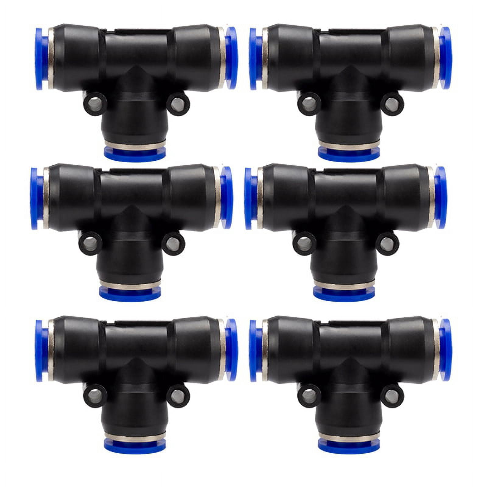 100Pcs PE Pneumatic Fittings Fitting Plastic T Type 3-Way for 4Mm 6Mm ...