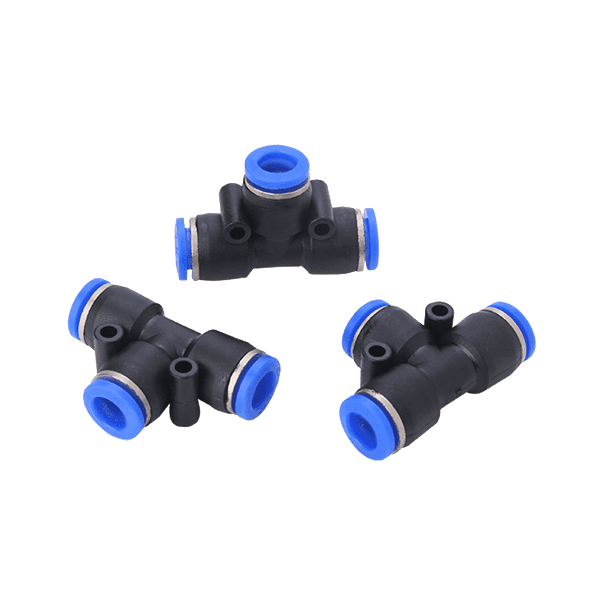 100Pcs PE Pneumatic Fittings Fitting Plastic T Type 3-Way for 4Mm 6Mm ...