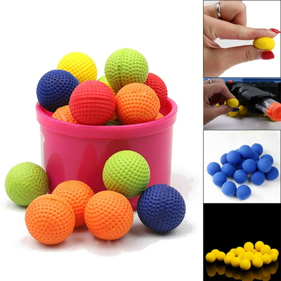 100Pcs PU Balls Rounds Compatible for Child Toy Resealable Bag Fits ...