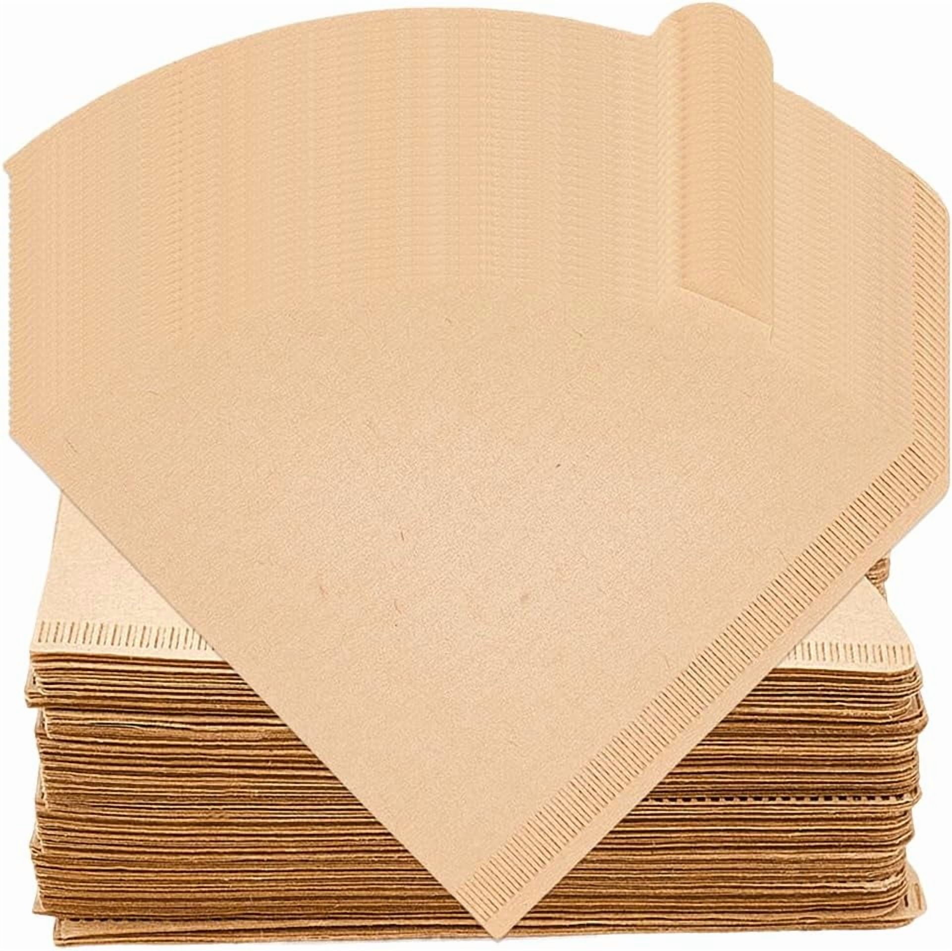 100Pcs Paper Coffee Filters Fan Moccasin 120x110x0.3mm Beige - Walmart.com