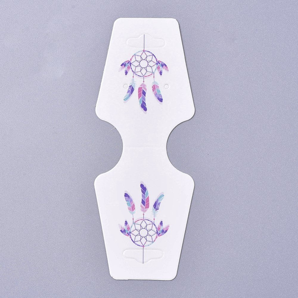 100Pcs Paper Jewelry Display Card Colorful Cardboard Fold Over Display ...