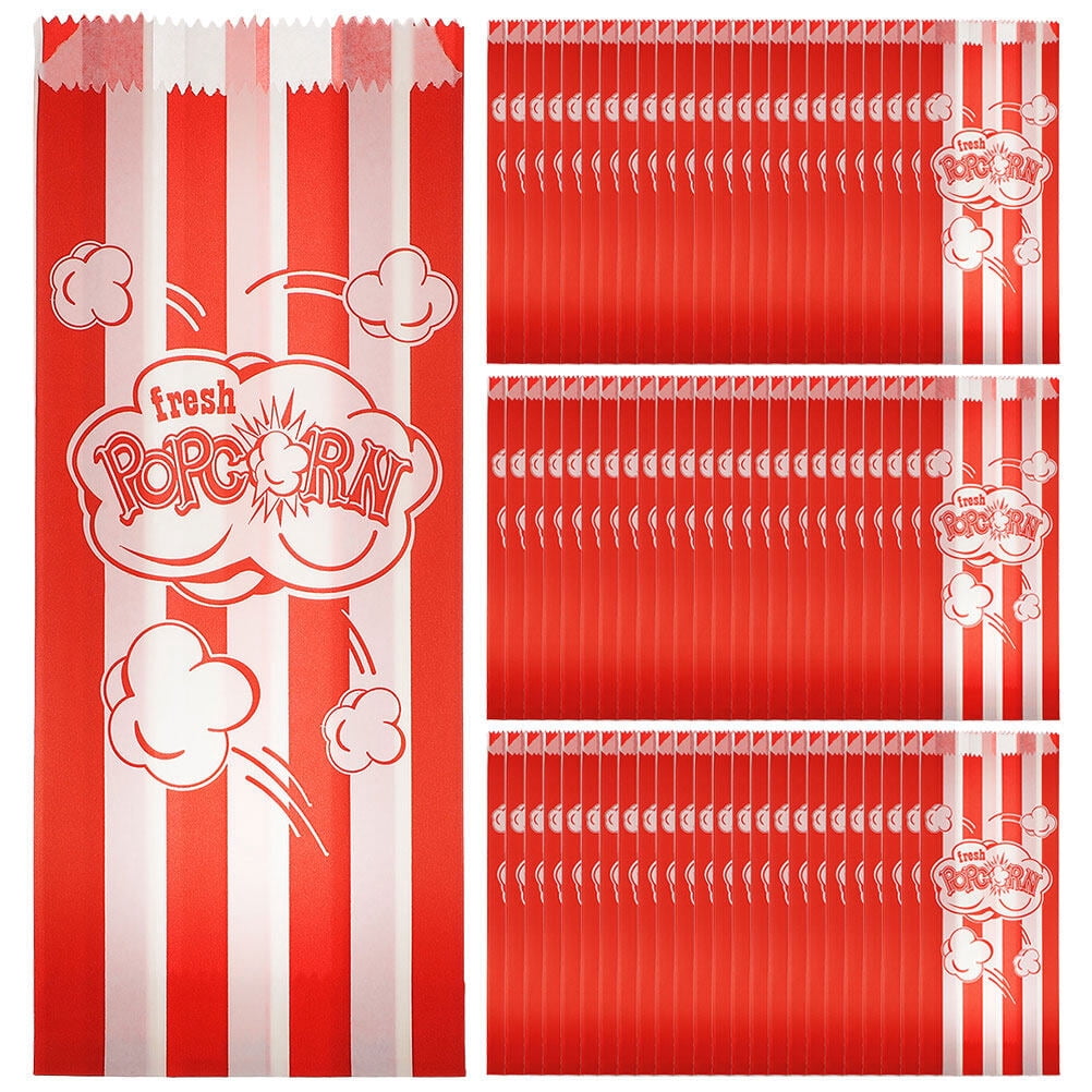 100Pcs Paper Popcorn Bags for Party Bulk Popcorn Containers for Movie ...