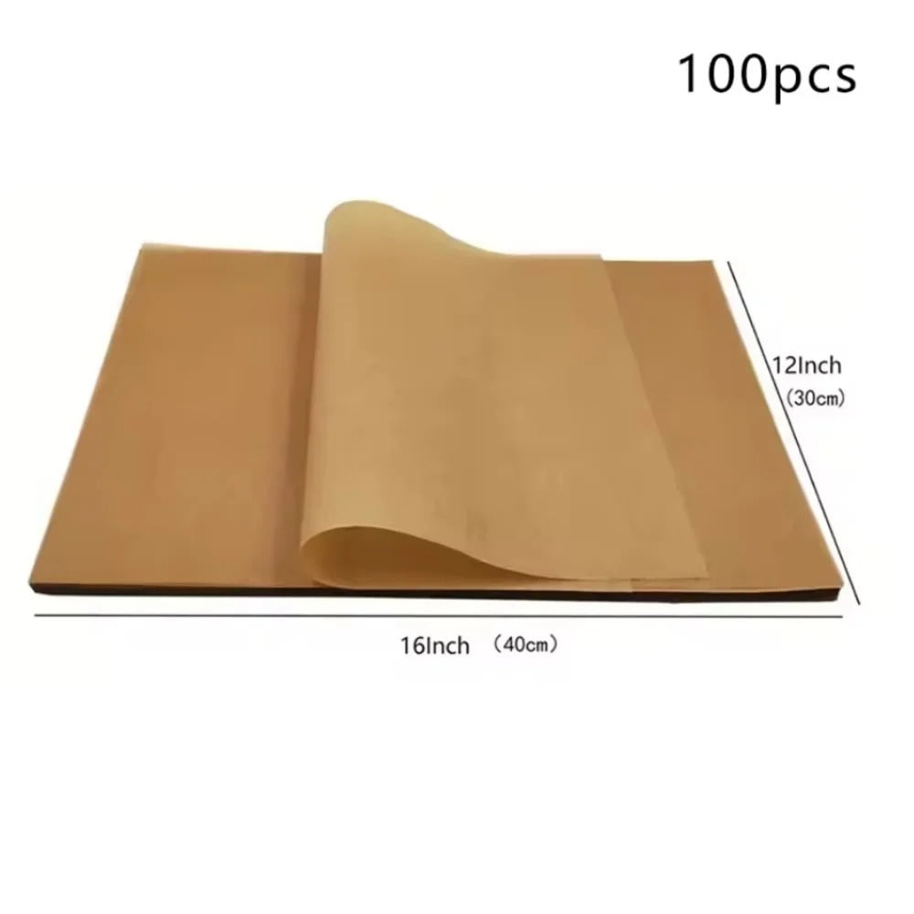 100Pcs Parchment Paper Baking Sheets Non-Stick Precut Baking Parchment ...