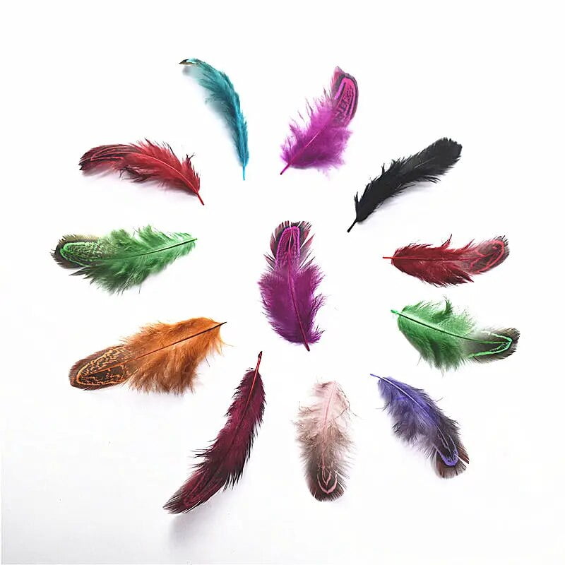 100Pcs Pheasant Chicken Feathers Plumes DIY Carnival Wedding Decor And ...