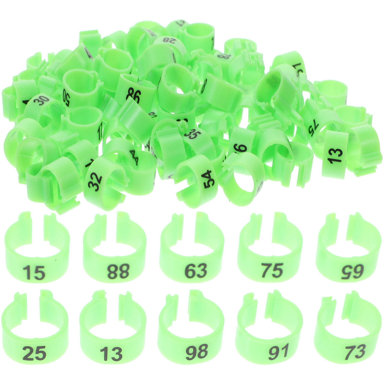 100Pcs Pigeon Leg Rings Numbered Bird Leg Bands Private Pigeons Markers ...