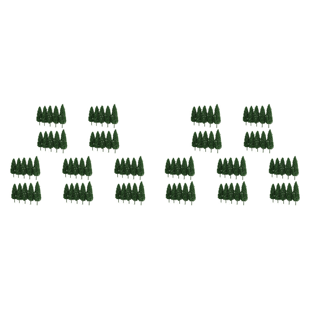 100Pcs Pine Trees 1:25 Model Train Railway Building Green Model Tree ...