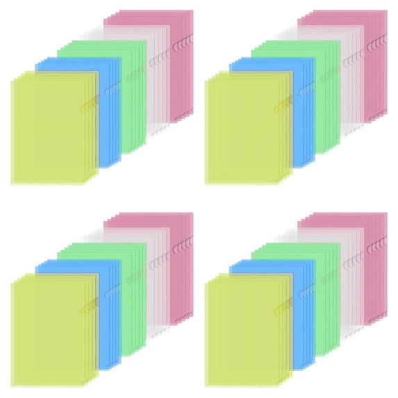 100Pcs Plastic Folders A4 Sleeves Wallets for Protection Files with Top ...