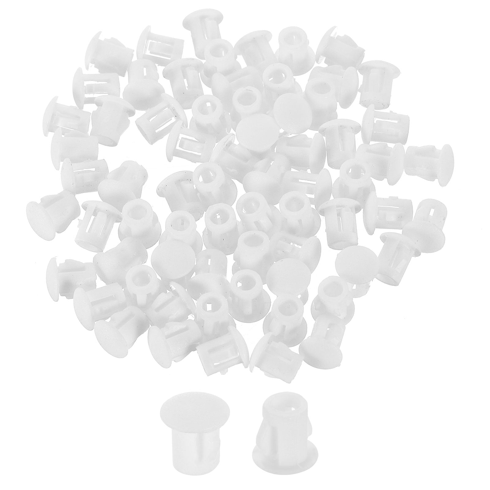 100Pcs Plastic Hole Plugs, 5mm(3/16") Flush Type Panel Plugs, Round ...
