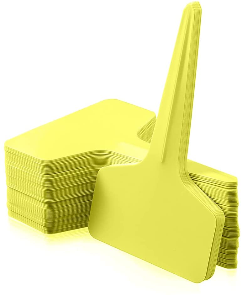 100Pcs Plastic Plant Markers, T-Type Plant Labels Tags Waterproof Re ...