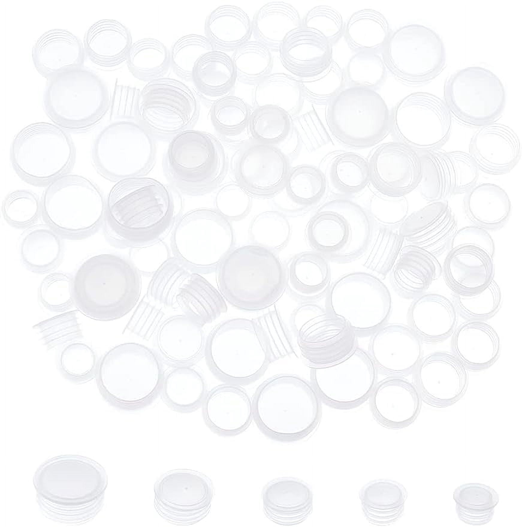 100Pcs Plastic Salt and Pepper Shaker Stoppers Caps 1/2 37/64 21/32 11/ ...