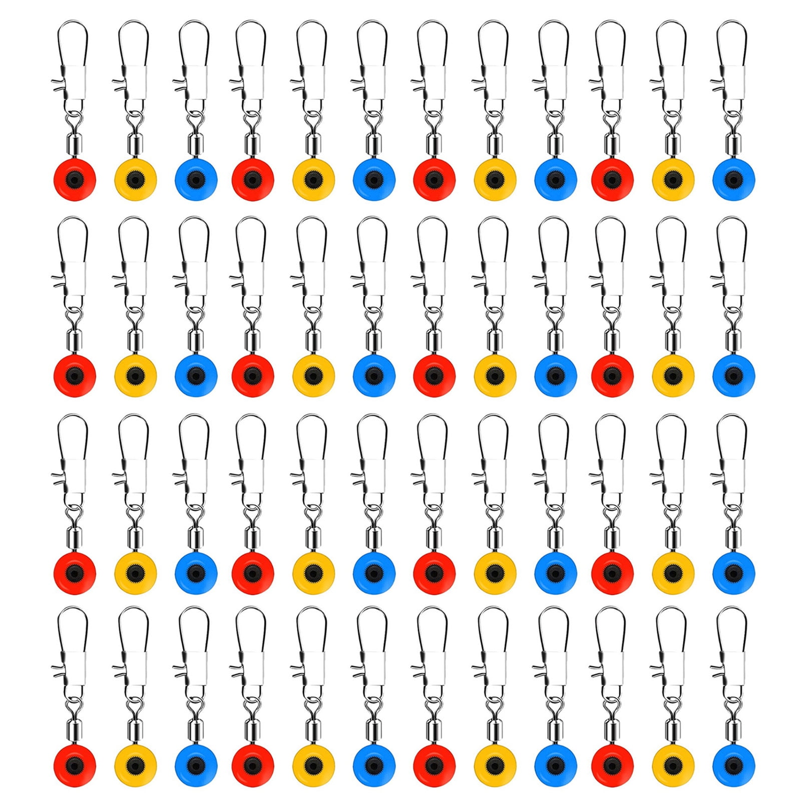 100Pcs Plastics Space Beans Connectors with Rolling Swivels Interlocks ...