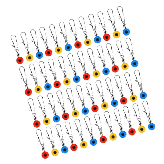 100Pcs Plastics Space Beans Connectors with Rolling Swivels Interlocks ...