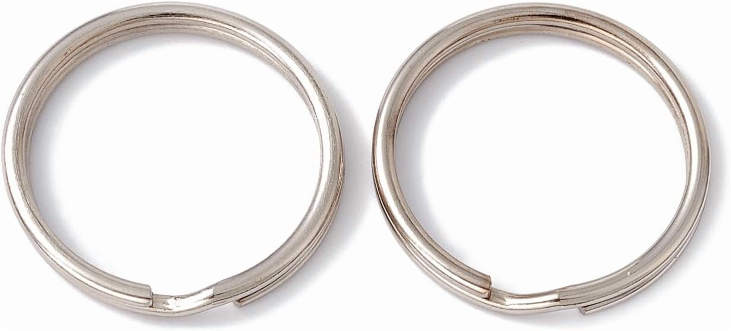 100Pcs Platinum Iron Split Key Rings Keychain Clasp Findings Platinum ...