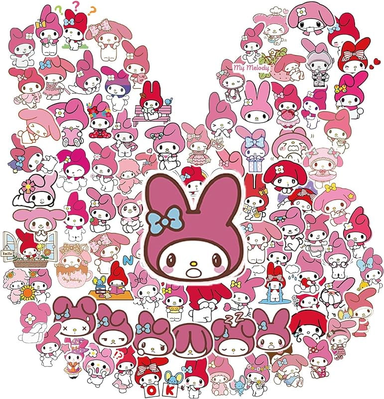 100Pcs Pochacco Stickers Cute Cartoon San-Rio Dog Sticker for Kids ...