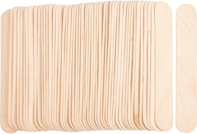 100Pcs Popsicle Sticks - 4.5 Inch Craft Sticks Ice Cream Sticks,Wooden ...