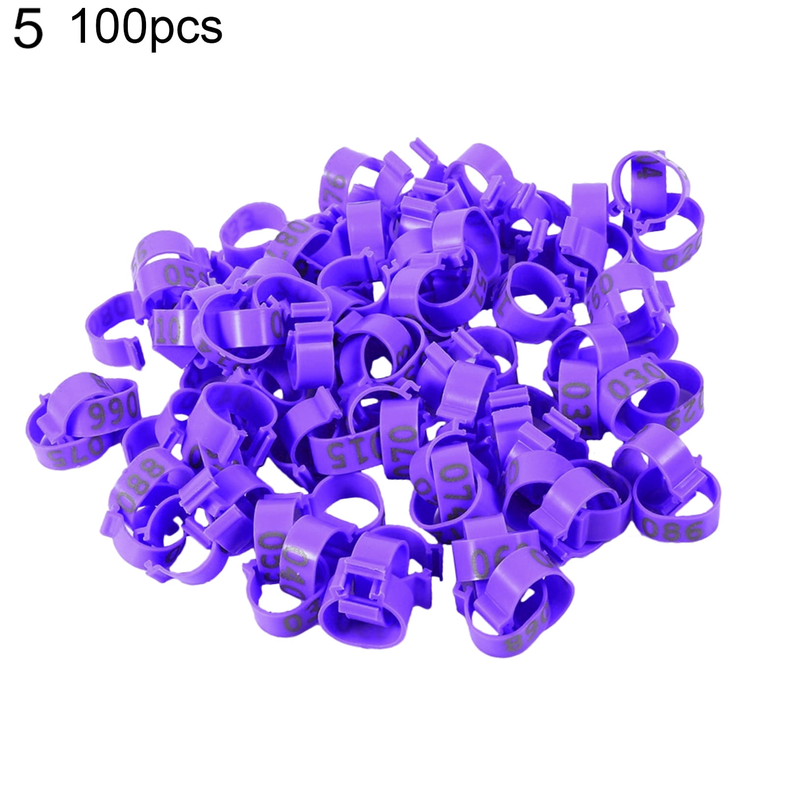 100Pcs Poultry Leg Bands Bird Chicks Ducks Chicken Clip-on Rings 001 ...