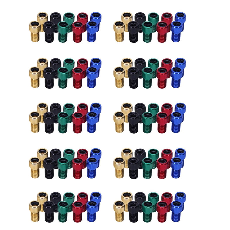 100Pcs Presta to Schrader Valve Adapter Converter Multicolor Bicycle ...