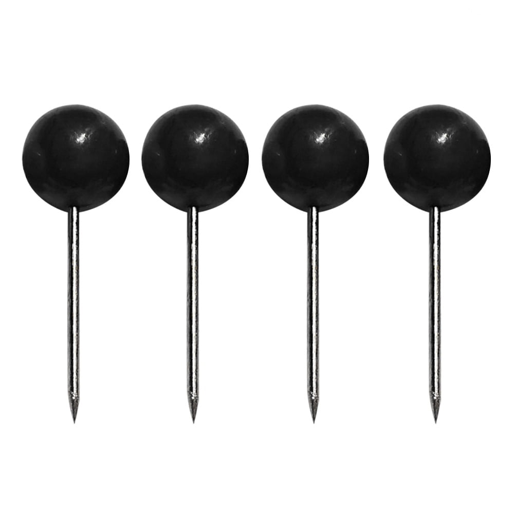 100Pcs Push Round Ball Head Map Tacks with Stainless Point for Office ...