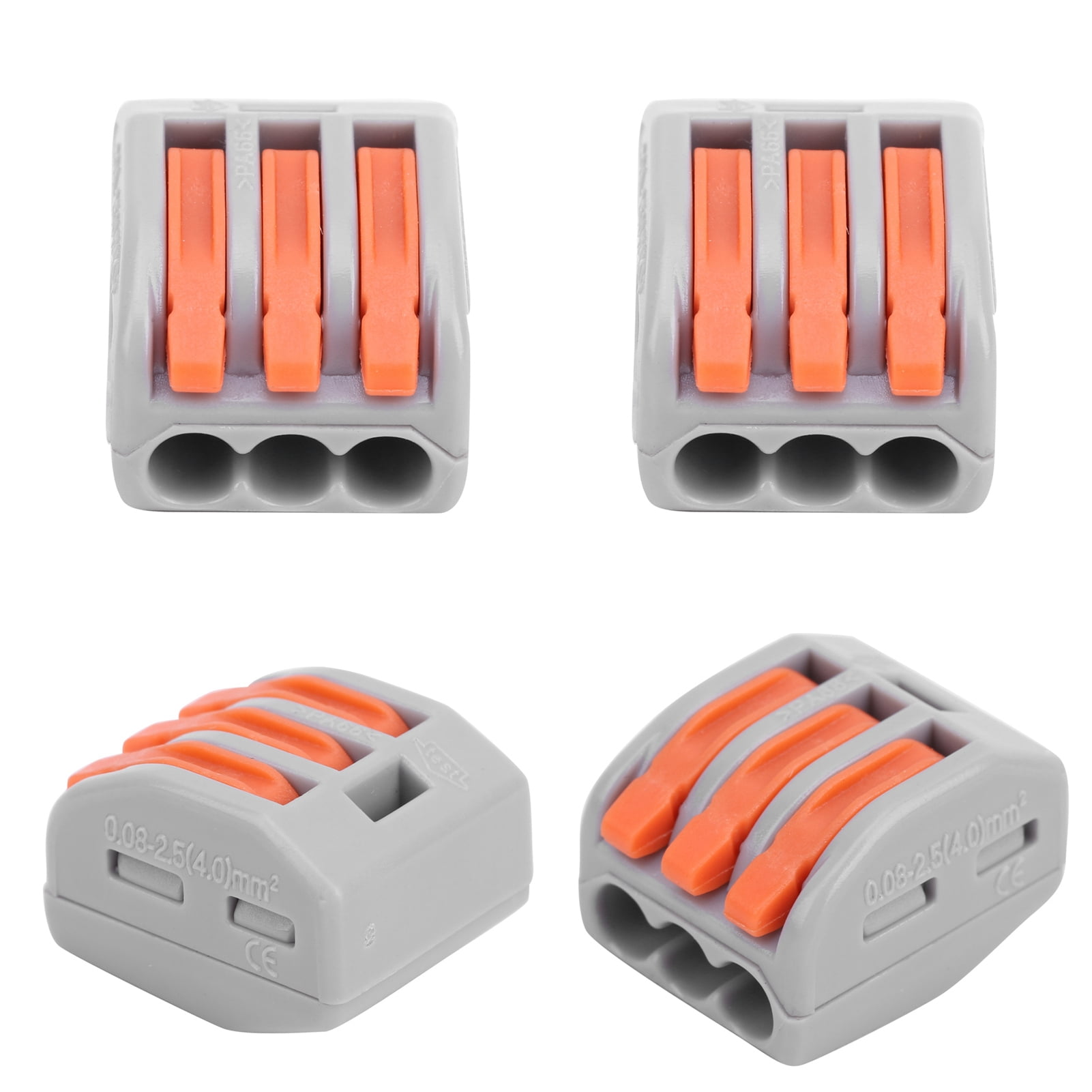 100Pcs Push Wire Wiring Connector Quick Connect Line Terminal Blocks ...