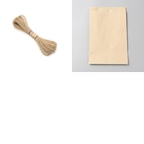 100Pcs Rectangle Blank Paper Baking Bags with 2 Bundles Jute Cord Jute ...