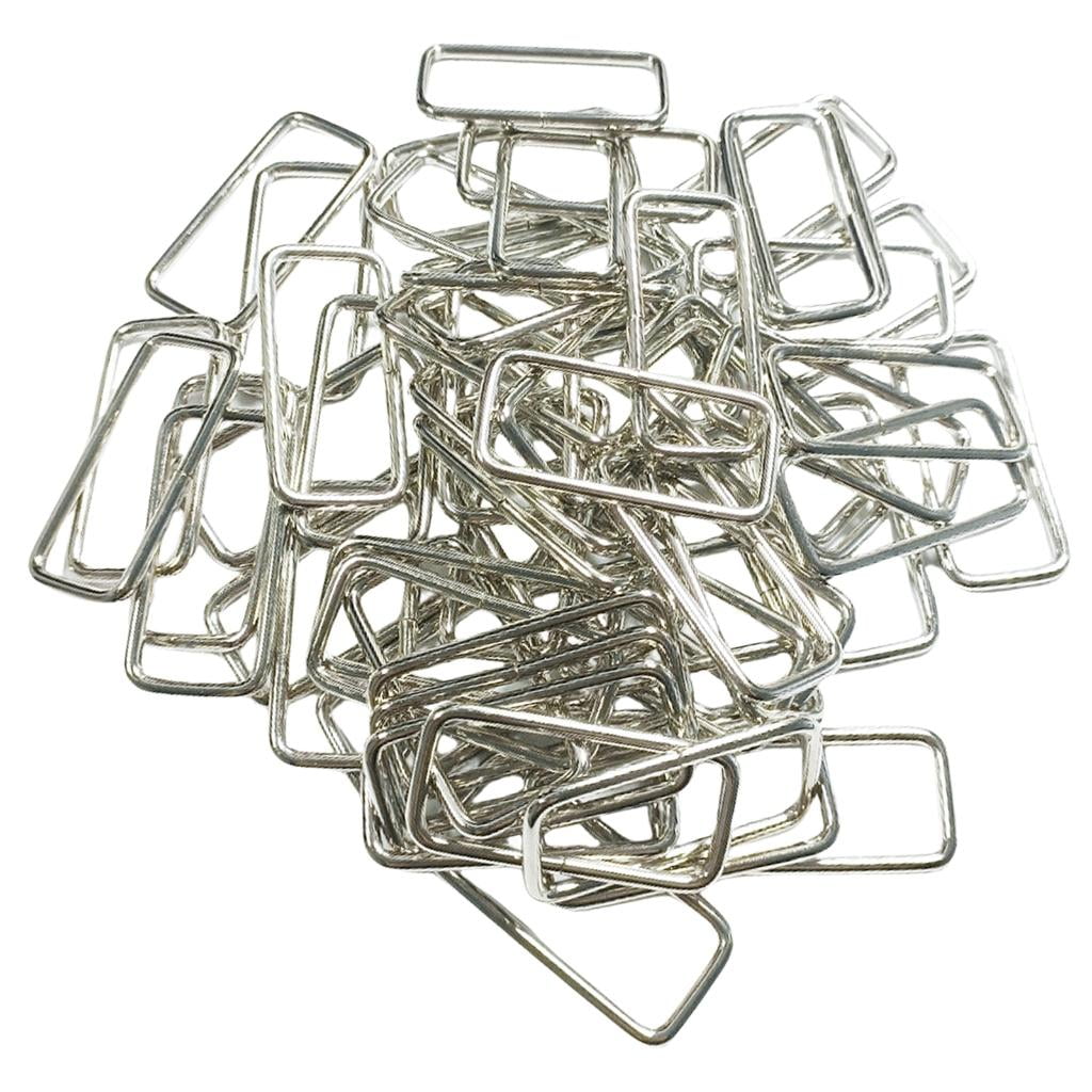 100Pcs Rectangle Rings Buckles 20mm 25mm 32mm 38mm Metal Webbing Rings ...