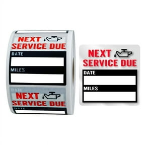 Oil Change Reminder Stickers For Windshield