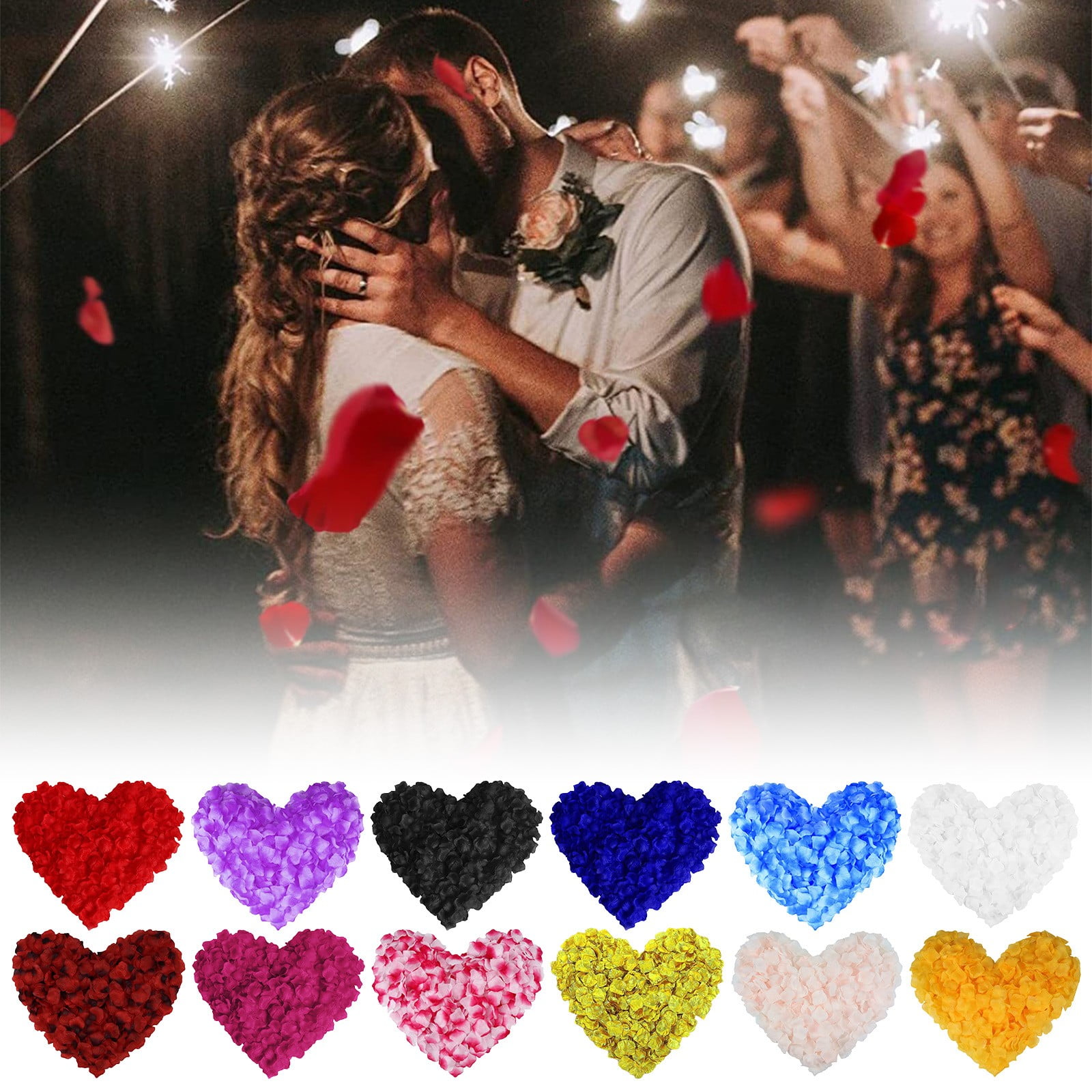 100Pcs Rose Petals for Night Wedding Proposal Anniversary Flower ...