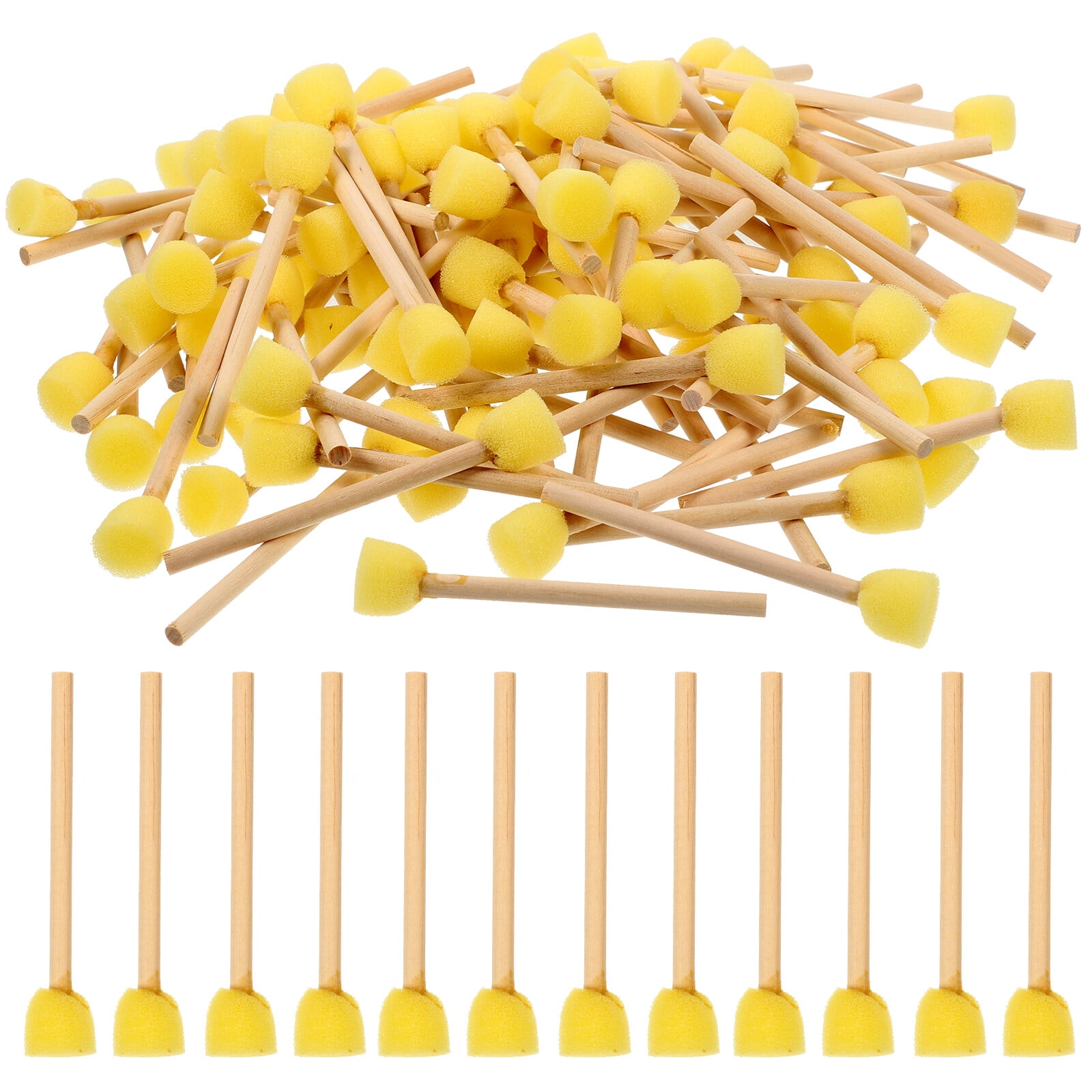 Walmart 100Pcs Round Sponge Paint Brushes, Arts Supplies Set for Kids ...