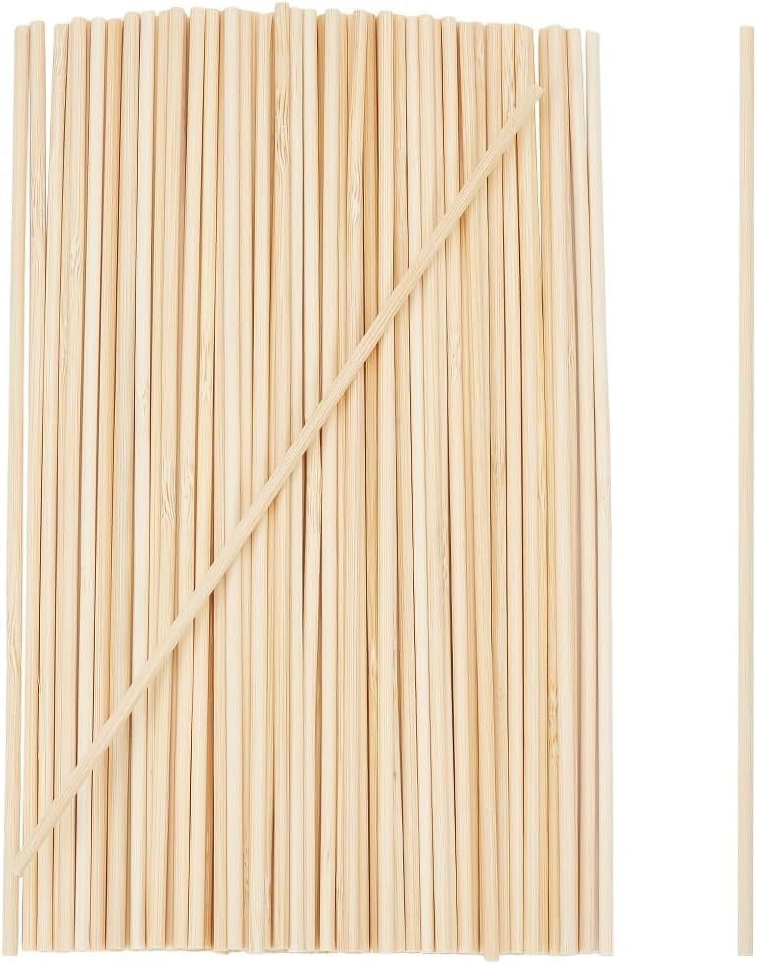 100Pcs Round Wood Sticks 5.9 inch Long Unfinished Wooden Strips 3mm ...