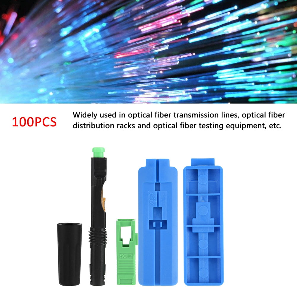 100Pcs SC/APC Embedded Optic Fiber Quick Fast Connector Connecting ...