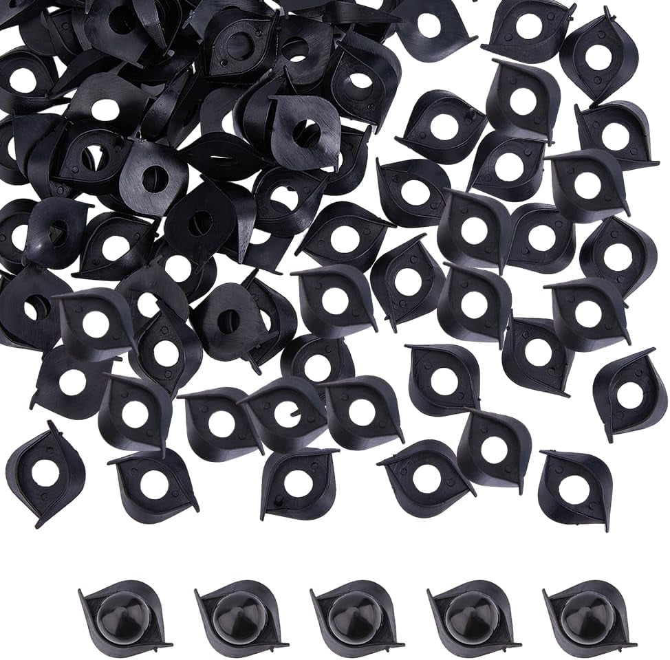 100Pcs Safety Eyes Plastic Craft Crochet Eyes Washers 29mm Toys' Eyelid ...