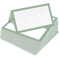 100Pcs Sage Green s 3.5 x 2 Inch White Blank Tented Cards Wedding ...