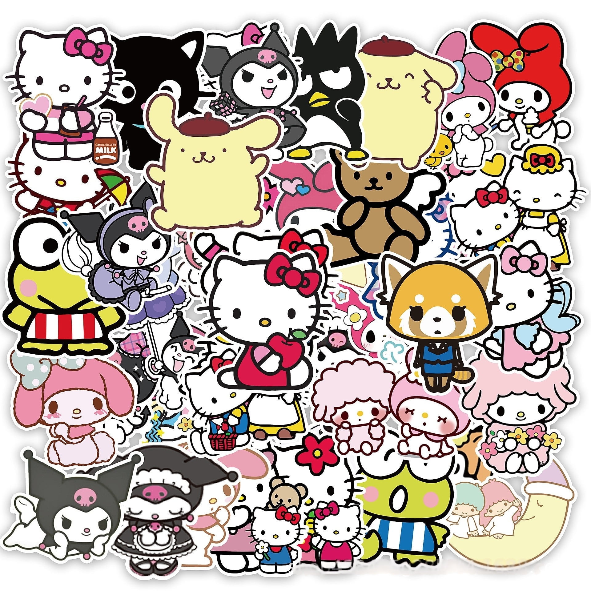 100Pcs Sanrio Stickers for Water Bottle Laptop Computer Phone Case ...