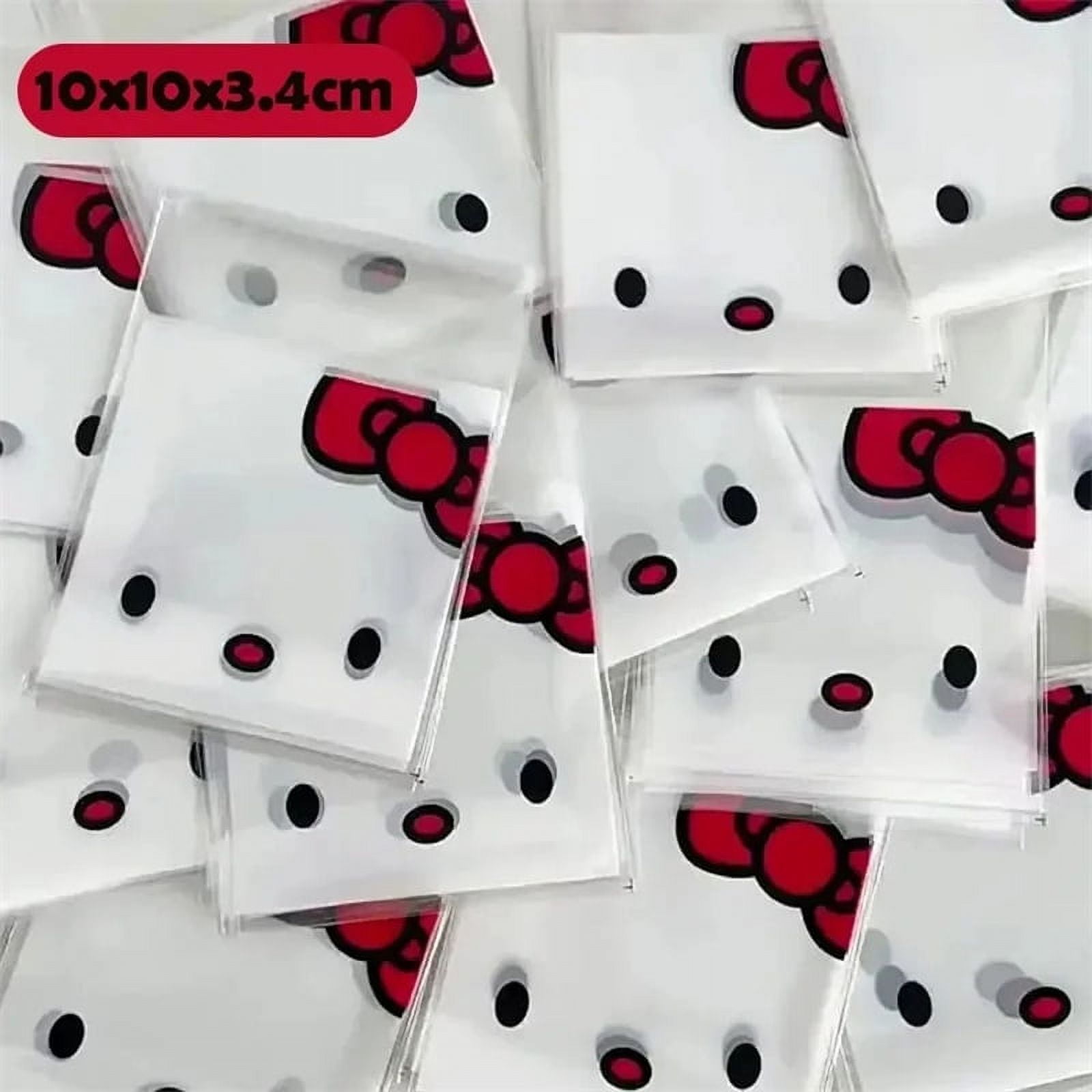 100Pcs Sanrioed Hello Kitty Printed Ziplock Bag Star Card Packing Self ...