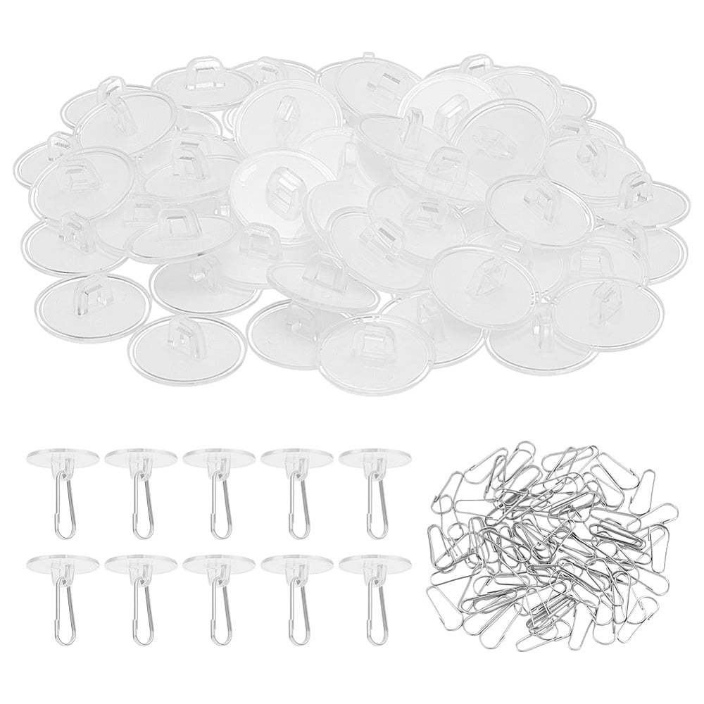 100Pcs Self Adhesive Ceiling Hook No Drill Ceiling Hanging Hook ...