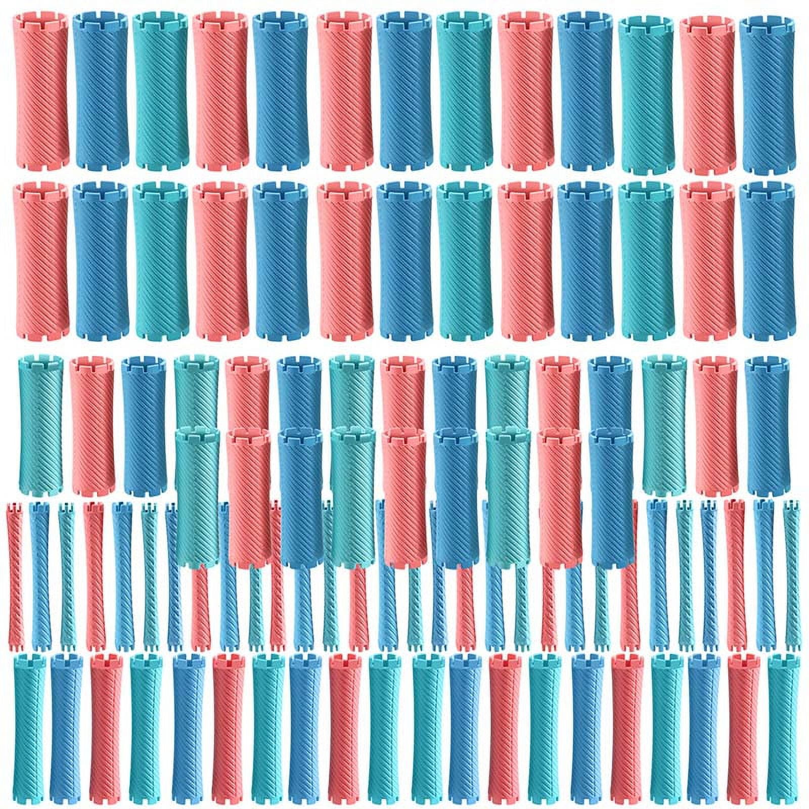 100Pcs/Set 10 Sizes Hair Perm Rods Kit Cold Permanent Bar Plastic ...