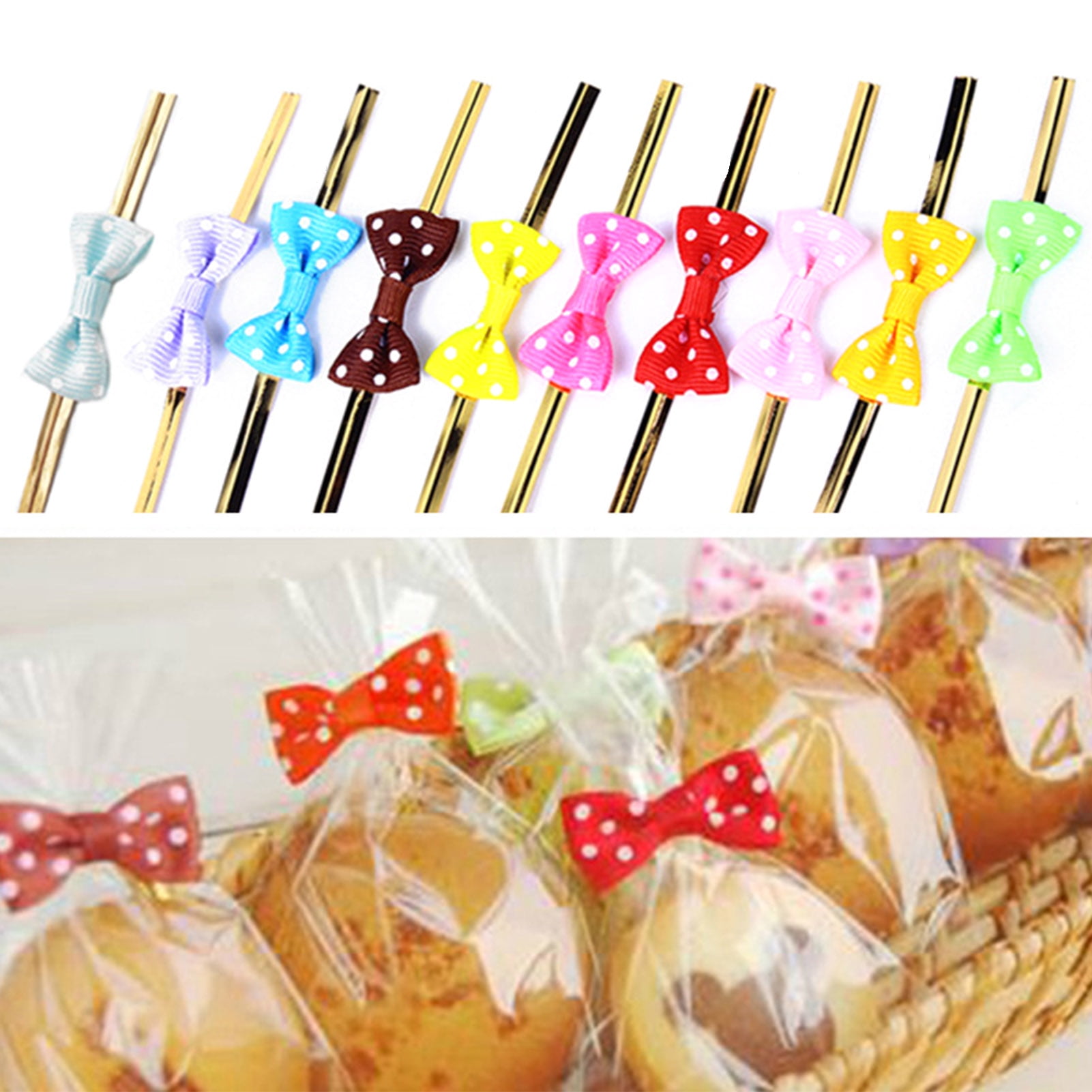 100Pcs/Set Packing Wire Flexible Bendable Gift Wrapping Bow Tie ...