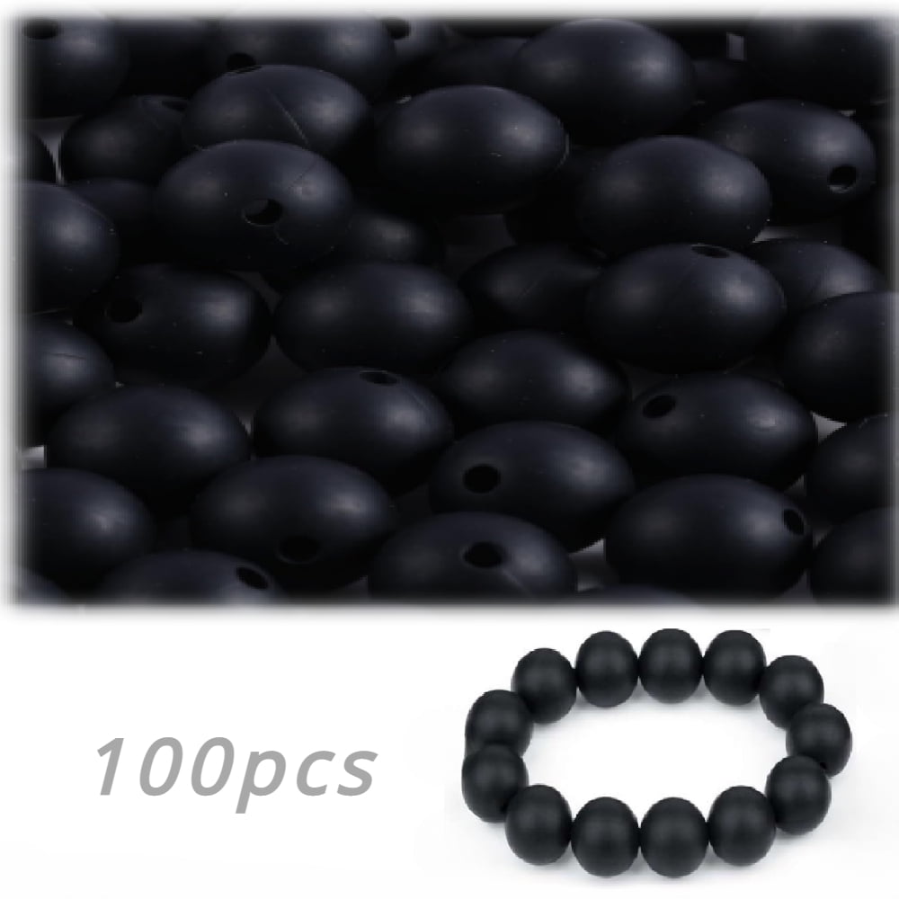 100Pcs Silicone Beads 15mm Beads for Bracelets/Keychain Making/DIY ...