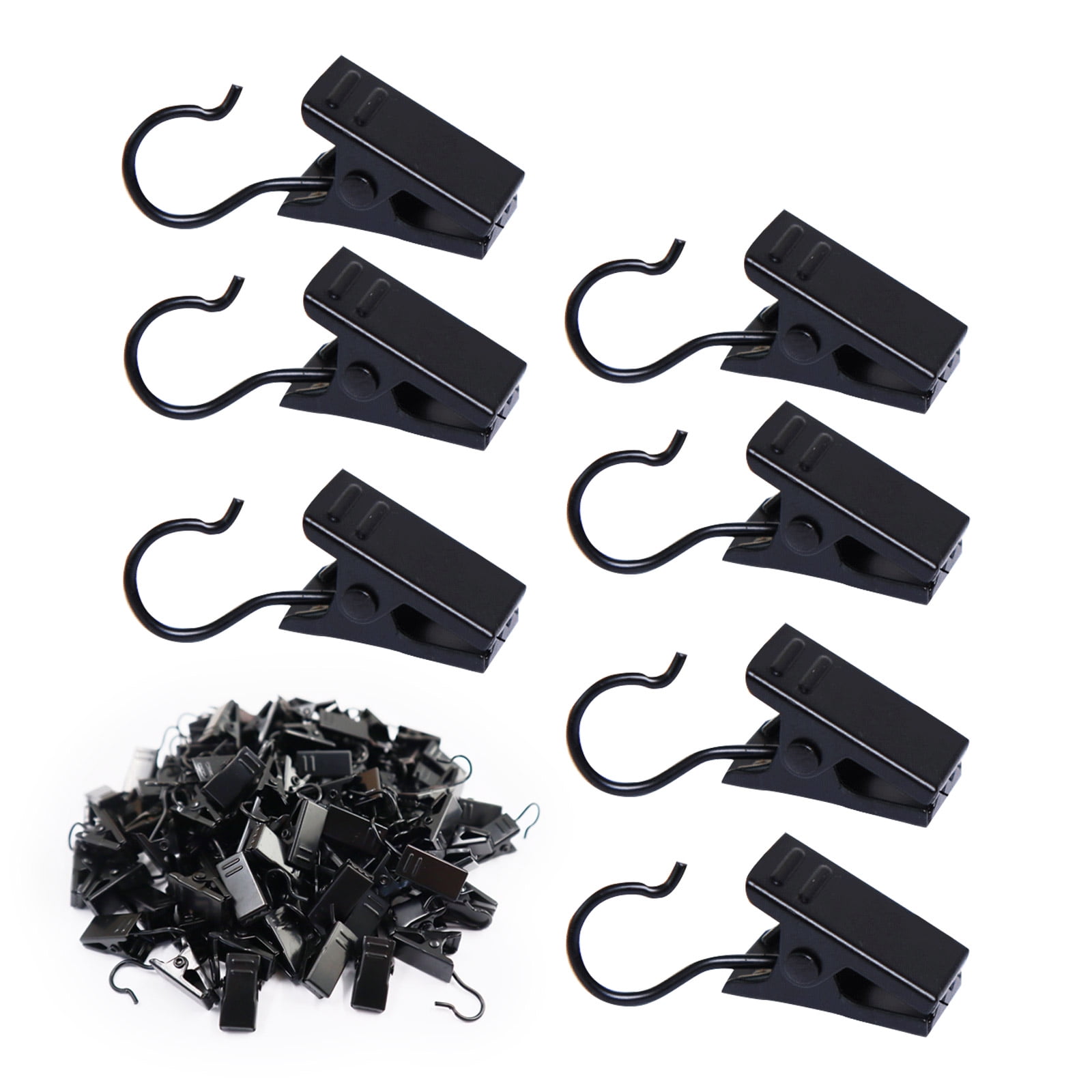 100Pcs Small Curtain Clips, Heavy-Duty Curtain Clip Hooks, Curtain ...