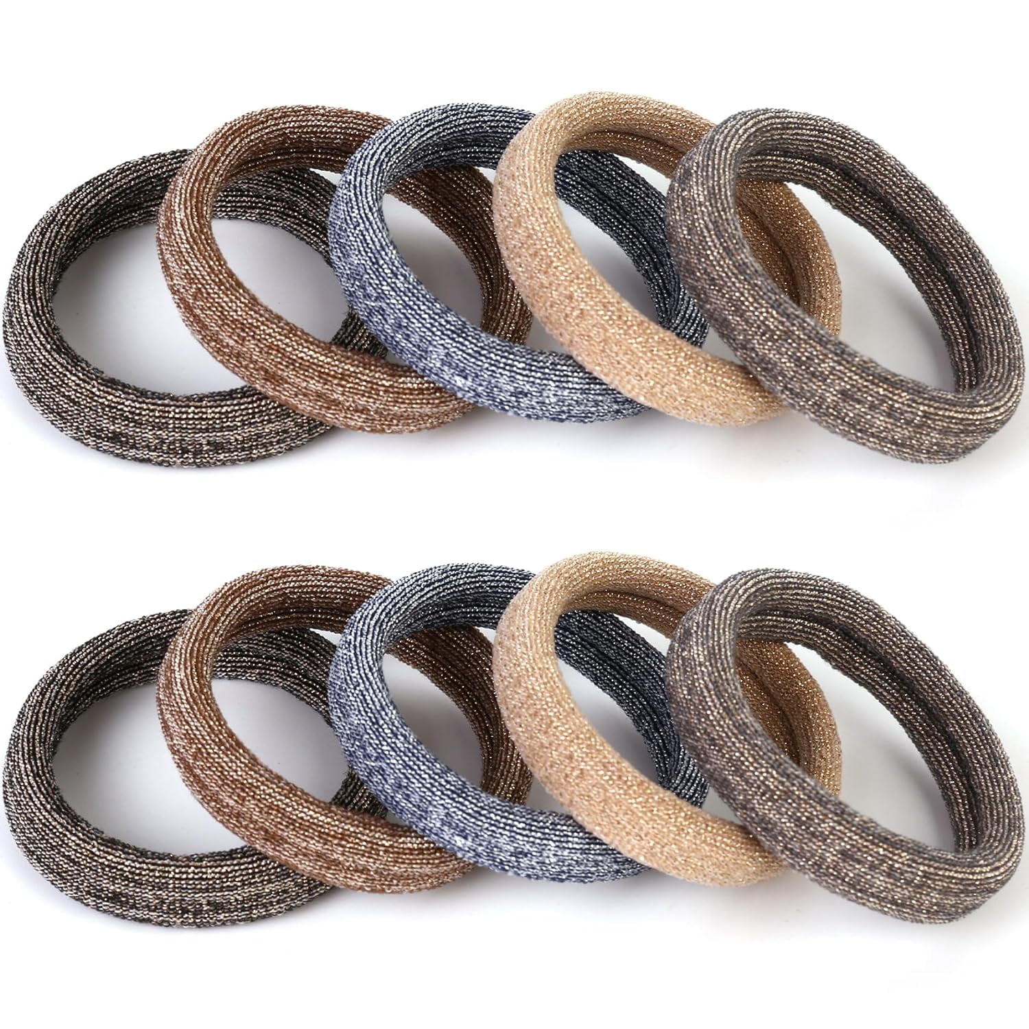 100Pcs Soft Hair Ponytail Holders, Seamless Hair Ties，Nylon Thick Hair ...